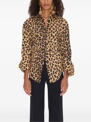 SIMONMILLER Cheetah Print Blouse