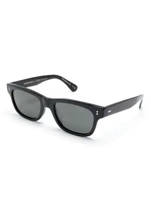 Oliver Spencer Rosson Rectangle-frame Sunglasses - Black