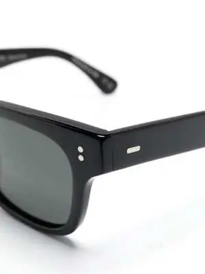 Oliver Spencer Rosson Rectangle-frame Sunglasses - Black
