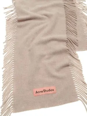 Acne Studios Wool Fringed-edge Scarf - Neutrals
