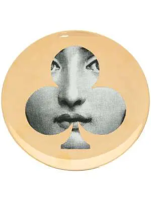 FORNASETTI Face Print Plate - Metallic
