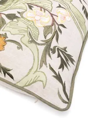 LES-OTTOMANS Garden-embroidered Cushion