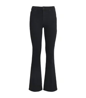 MOTHER The Weekender Flared Jeans - Black
