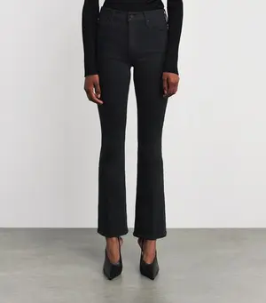 MOTHER The Weekender Flared Jeans - Black