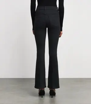 MOTHER The Weekender Flared Jeans - Black