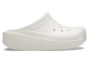 CROCS Classic Blunt Toe Slip-on Clogs - Chalk