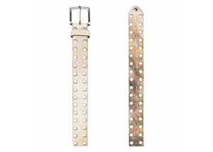 StÜssy 8 Ball Studded Belt - Raw Cowhide Hair