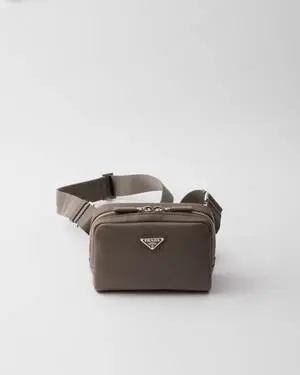 Prada Leather Shoulder Bag - Bamboo Gray