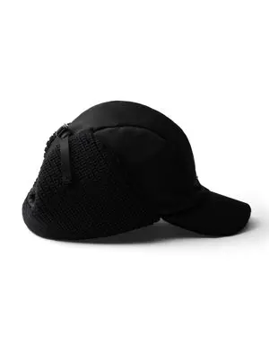 Prada Re-nylon And Wool Trapper Hat