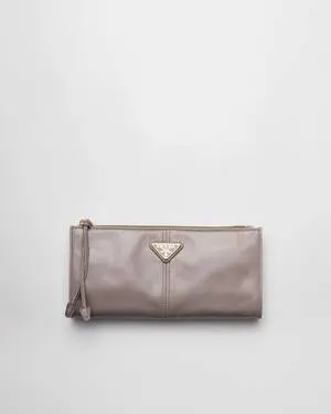 Prada Leather Pouch - Dark Grey