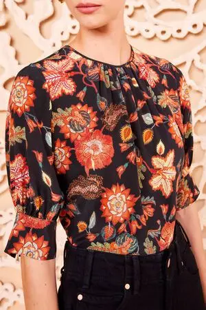 Ulla Johnson Mirelle Floral Print Top
