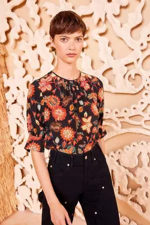 Ulla Johnson Mirelle Floral Print Top