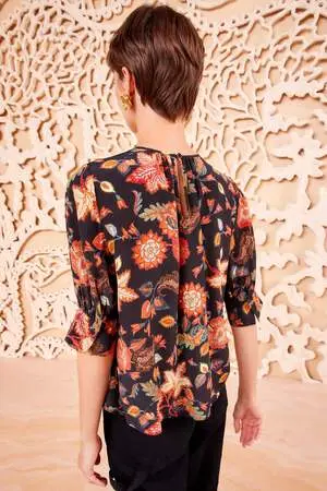 Ulla Johnson Mirelle Floral Print Top