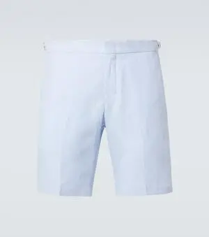 Orlebar Brown Norwich Linen Shorts - Blue