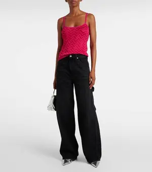 Missoni Zig Zag Cotton-blend Tank Top - Pink
