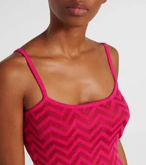 Missoni Zig Zag Cotton-blend Tank Top - Pink