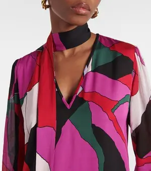 Diane Von Furstenberg Abel Printed Midi Dress