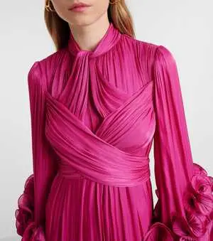 Costarellos Ruffled Midi Dress