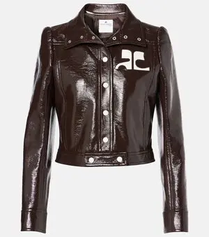 COURREGES Courrèges Re-edition Vinyl Jacket - Brown