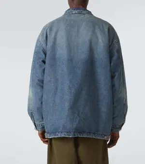 ERL Faux Shearling-lined Denim Jacket