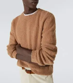 Thom Sweeney Wool-blend Sweater - Brown