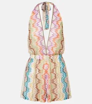 Missoni Missoni Zigzag Halterneck Romper Multicoloured