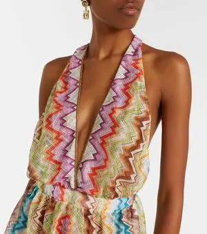 Missoni Zigzag Halterneck Romper - Multicoloured