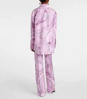 Emilio Pucci Orchidee Silk Twill Shirt