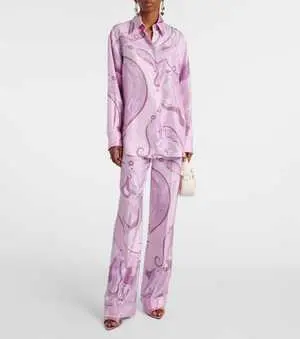 Emilio Pucci Orchidee Silk Twill Shirt