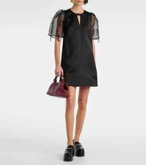 GANNI Embroidered Organza Minidress