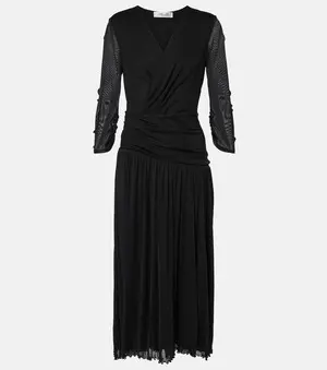 Diane Von Furstenberg Gaj Mesh Midi Dress
