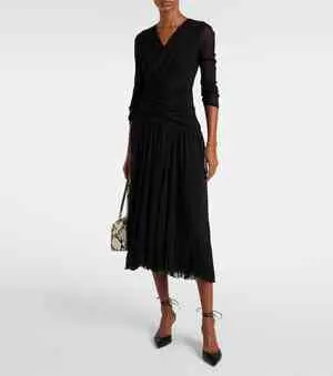 Diane Von Furstenberg Gaj Mesh Midi Dress