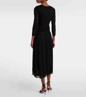 Diane Von Furstenberg Gaj Mesh Midi Dress