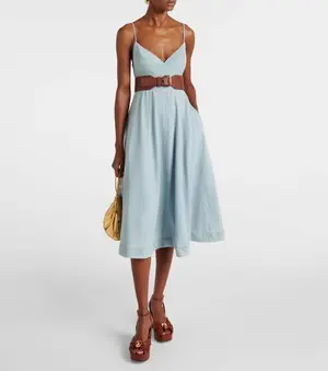 Zimmermann Acacia Denim Midi Dress