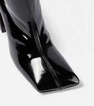 Amina Muaddi Marine 95 Latex Ankle Boots