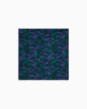 Giorgio Armani Printed Silk Foulard - Grey