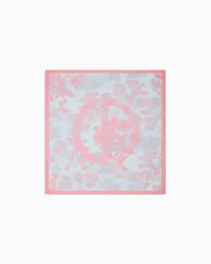 Giorgio Armani Printed Silk Foulard - Light Blue