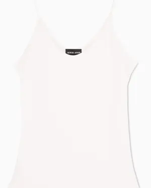 Giorgio Armani Silk Charmeuse Top - White
