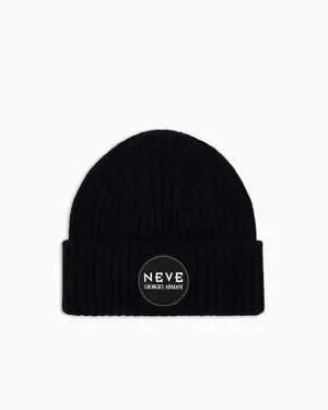 Giorgio Armani Neve Cashmere Beanie - Navy Blue