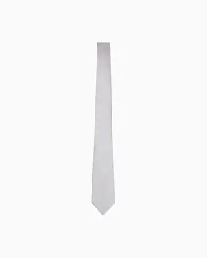 Giorgio Armani GIORGIO ARMANI Pure Silk Neck Tie Silver