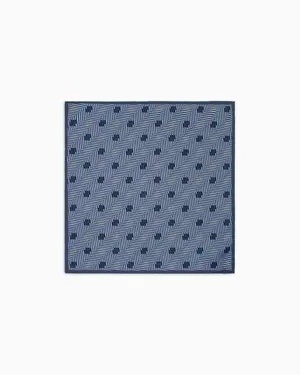 Giorgio Armani Silk Pocket Square Light Blue