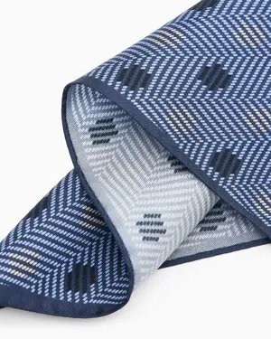 Giorgio Armani Silk Pocket Square - Light Blue