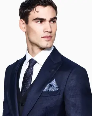 Giorgio Armani Silk Pocket Square - Light Blue