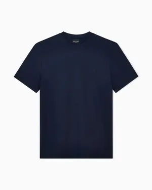 Giorgio Armani Stretch-jersey Loungewear Short-sleeved T-shirt - Blue