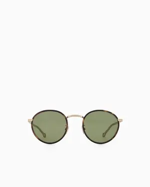 Giorgio Armani Round Sunglasses Gold