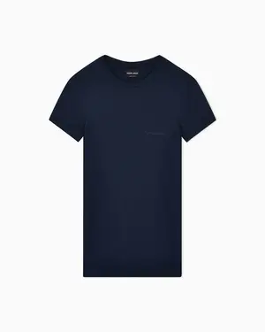 Giorgio Armani Stretch Jersey Loungewear T-shirt - Blue