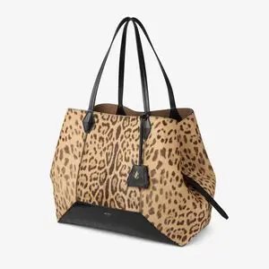 JIMMY CHOO Diamond Large Leopard Print Tote Bag
