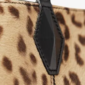 JIMMY CHOO Diamond Large Leopard Print Tote Bag