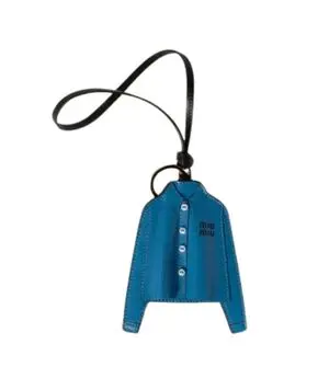 Miu Miu Leather Keychain Trick - Periwinkle Blue
