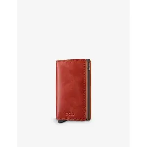 SECRID Miniwallet Logo-embossed Leather Wallet - Orange